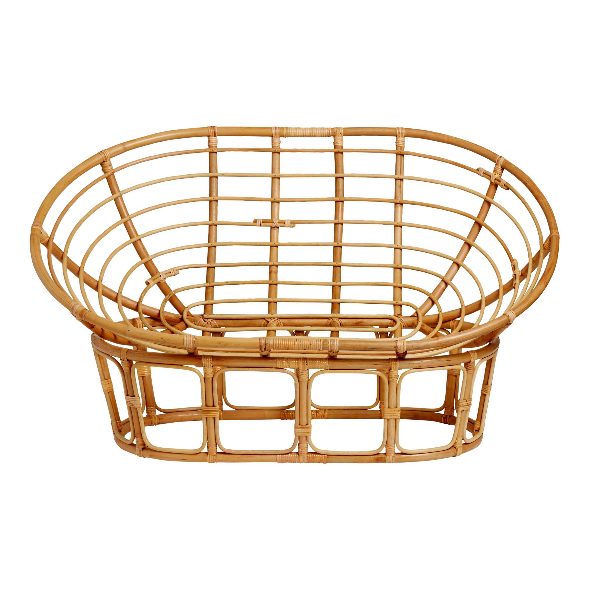 Chair: HNH 8306-Natural Rattan Double Papasan Chair